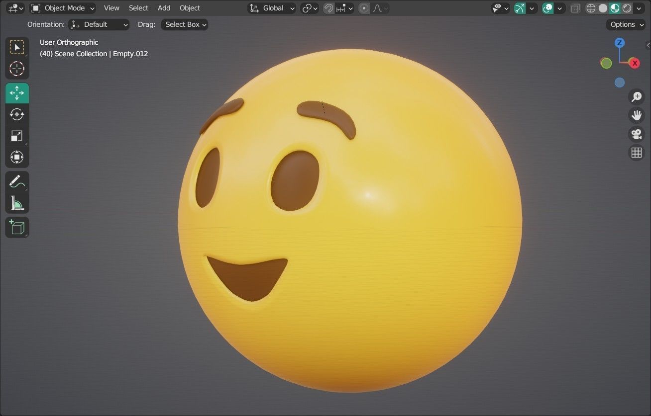 3D model Relieved face Animated Emoji VR / AR / low-poly | CGTrader
