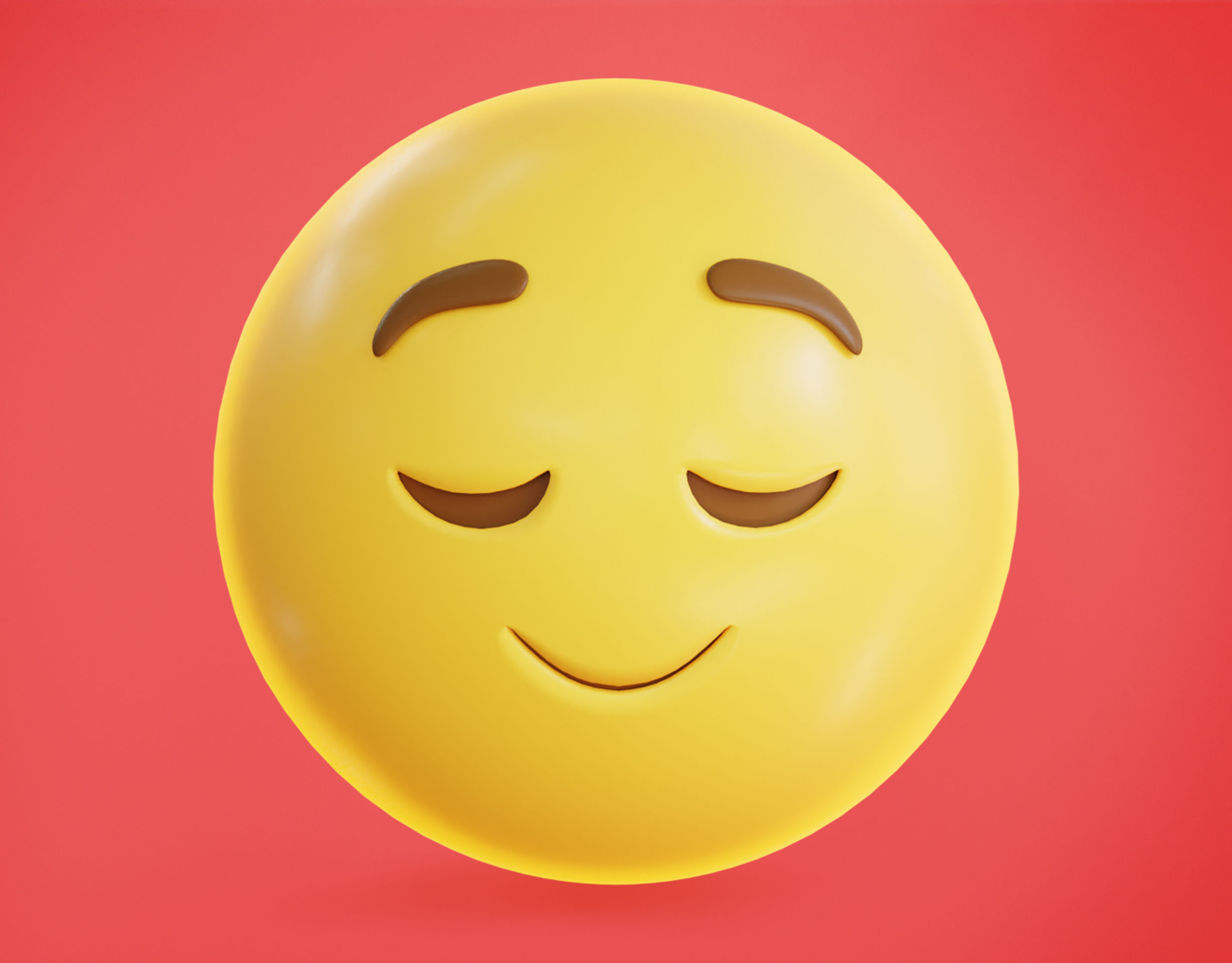 3D model Relieved face Animated Emoji VR / AR / low-poly | CGTrader