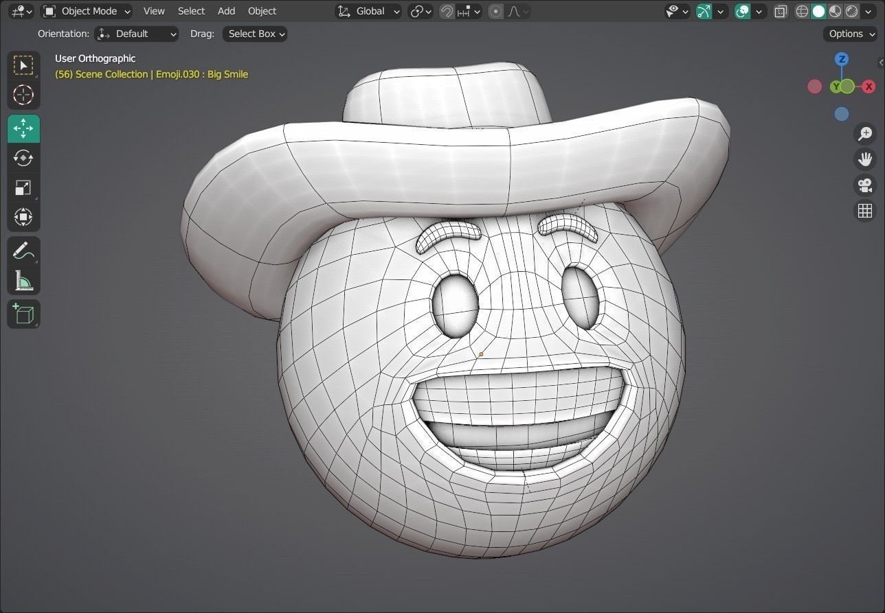 3D model Cowboy face Animated Emoji VR / AR / low-poly | CGTrader