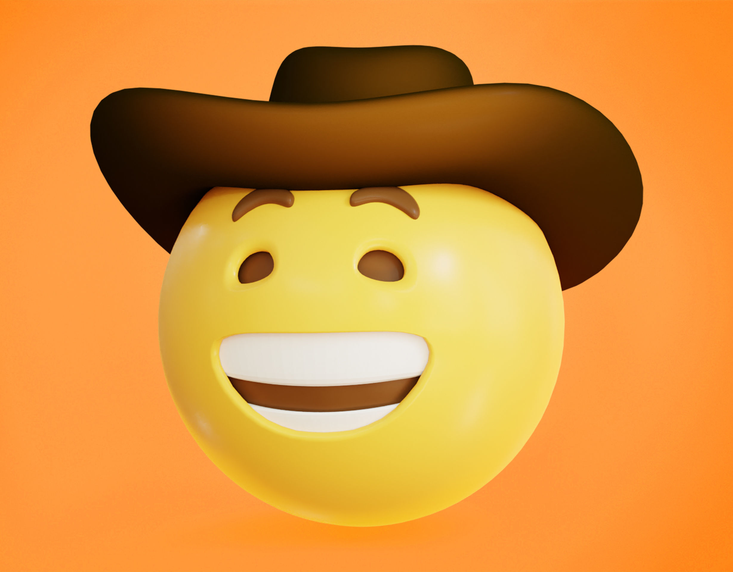 3D model Cowboy face Animated Emoji VR / AR / low-poly | CGTrader