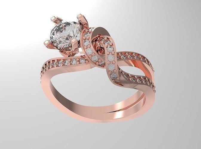Engagement ring 3D model 3D printable | CGTrader