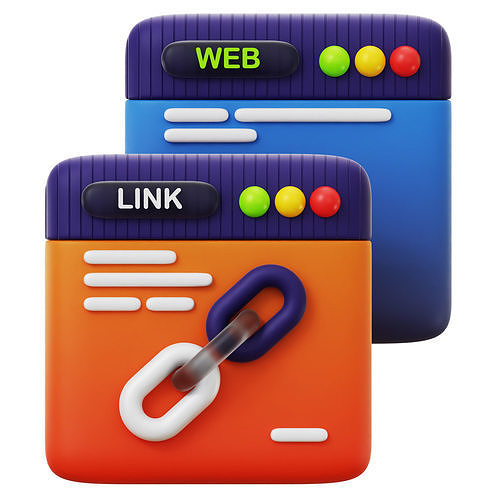 3D model 3D Browser Link VR / AR / low-poly | CGTrader