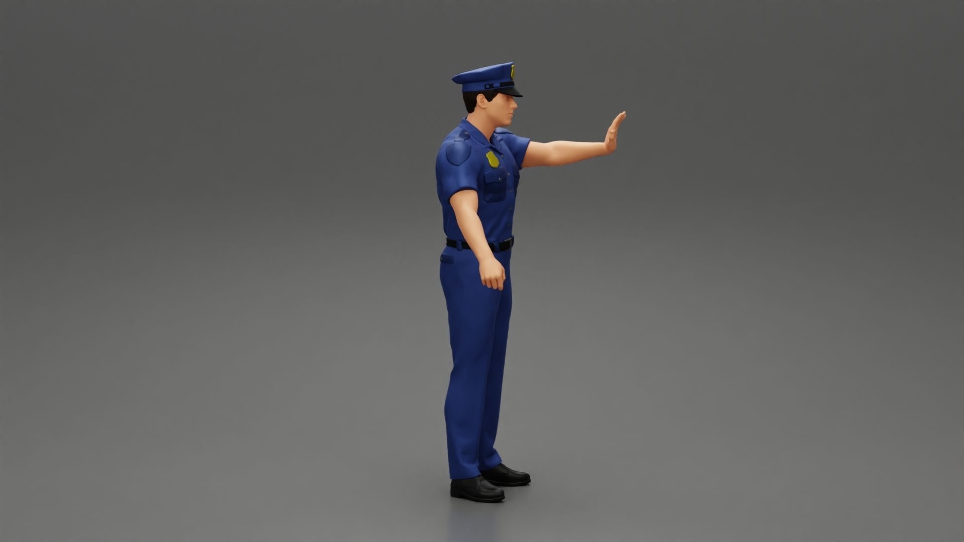 police officer policeman stop hand 3D model 3D printable | CGTrader
