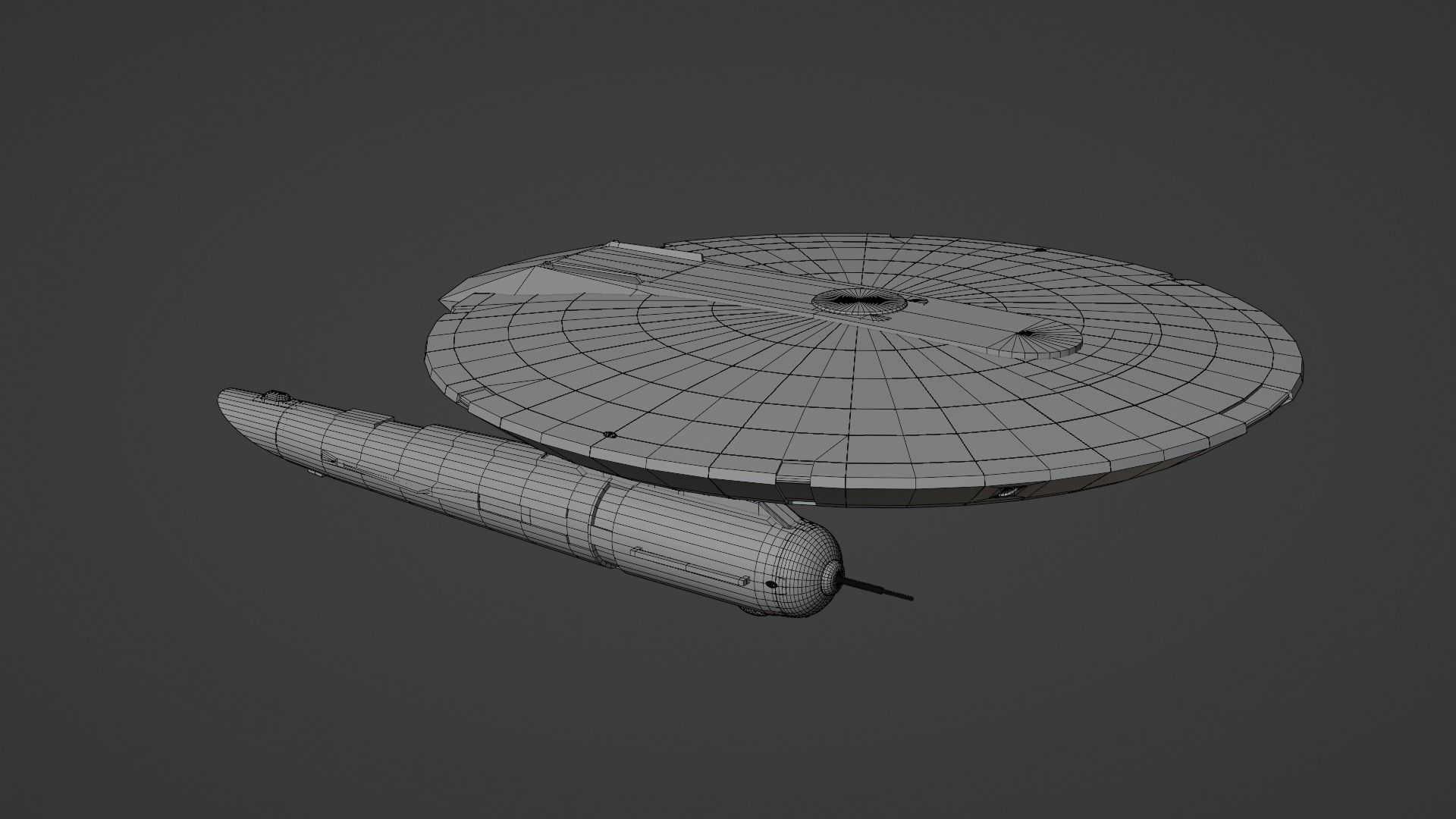 3D model Star Trek USS Archer NCC-627 Starship VR / AR / low-poly ...