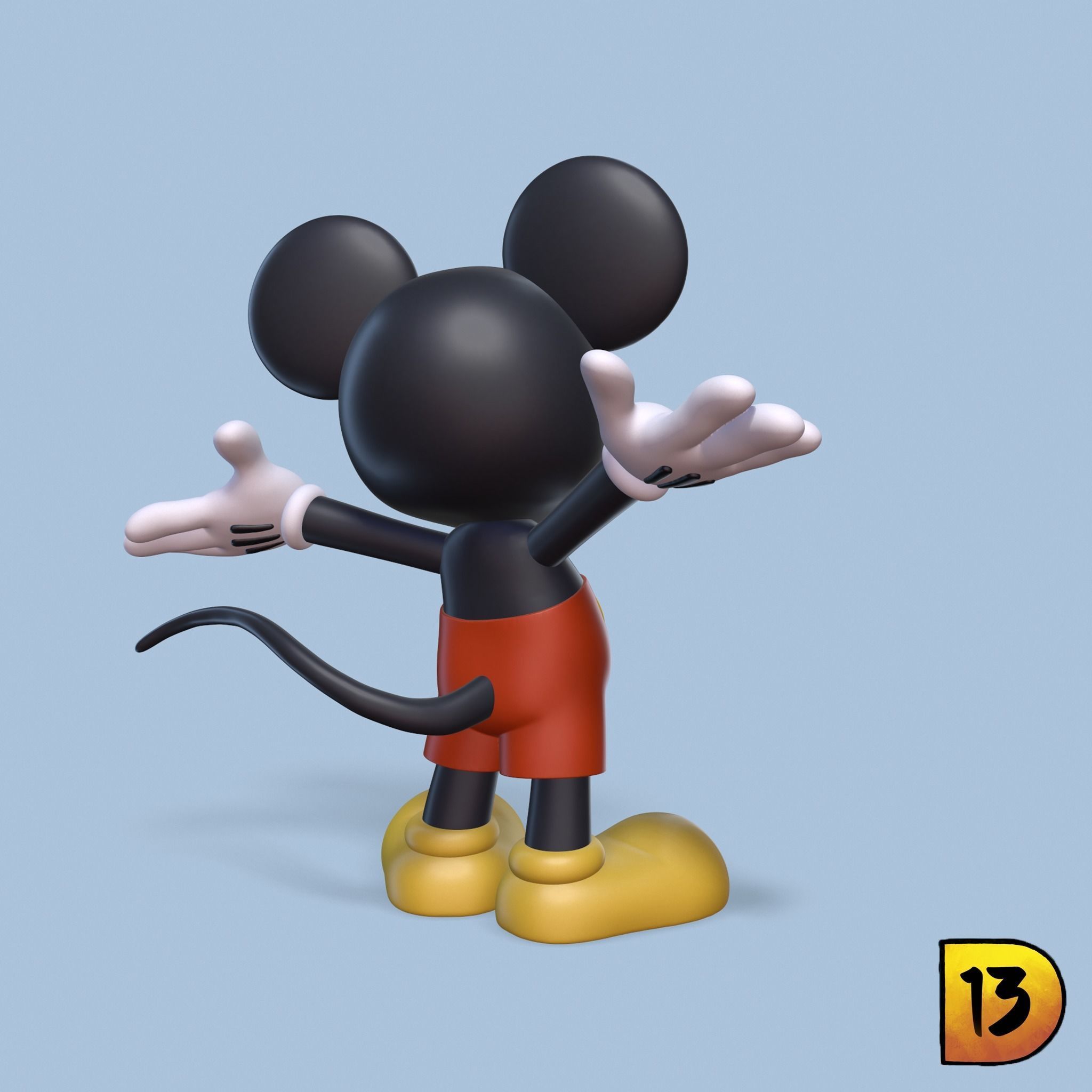 MiniPrint 001 - Mickey Mouse 3D model 3D printable | CGTrader