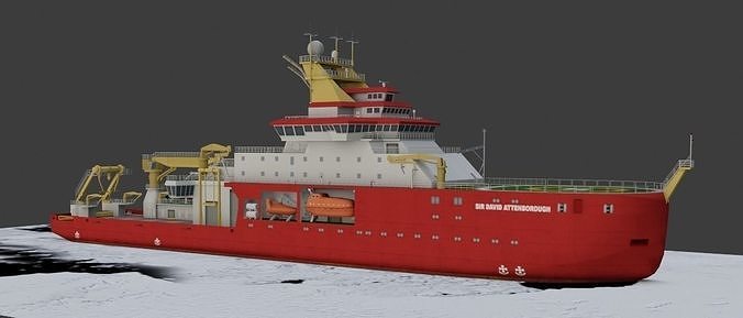 3D model Antarctic Research vessel 3D model VR / AR / low-poly | CGTrader