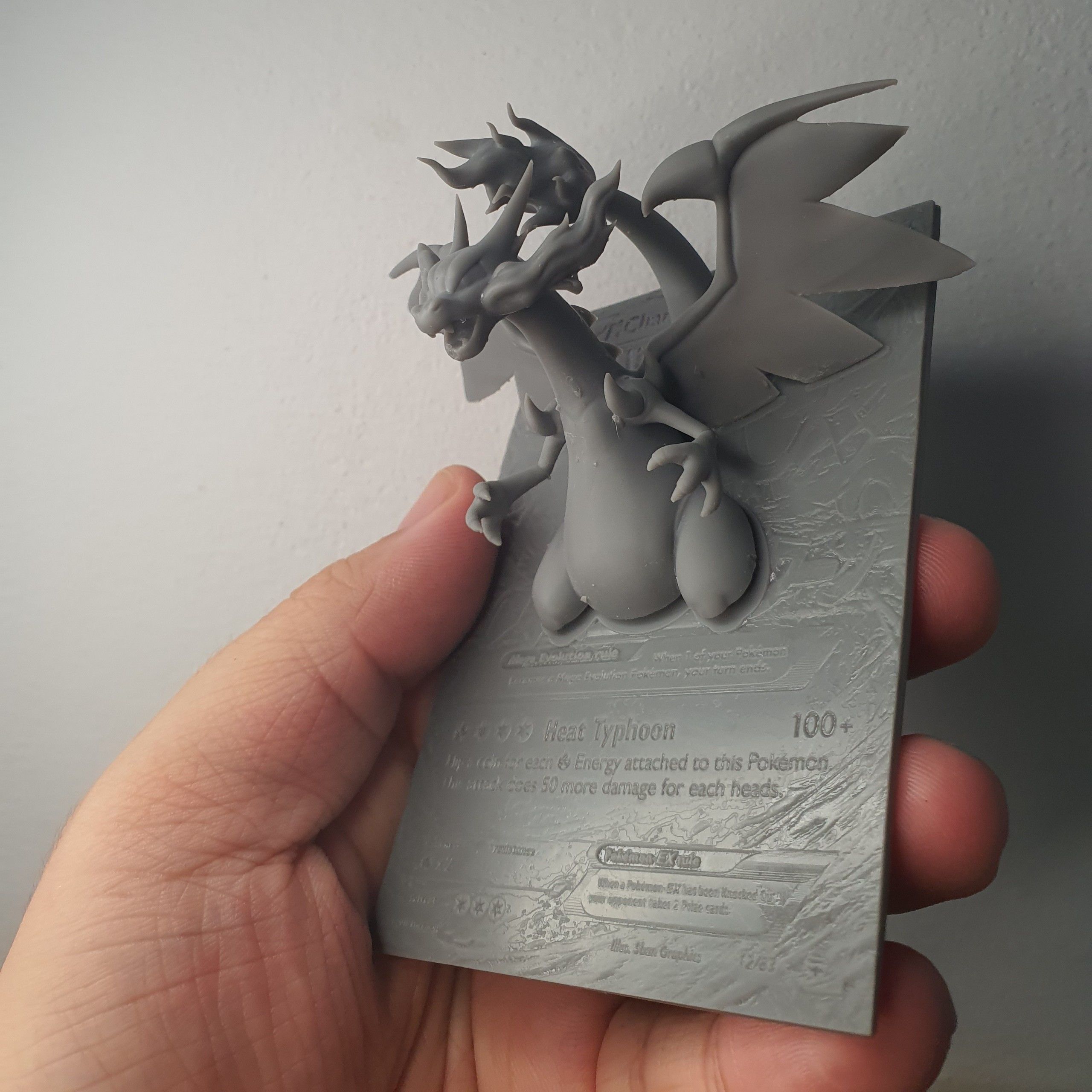 Mega Charizard X 4D Card Fan Custom 3D Printing File Pokemon 3D model 3D printable | CGTrader