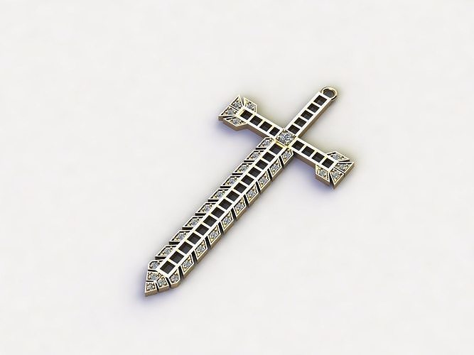 Cross Jesus Christ Pendant Cad P8 3D model 3D printable | CGTrader