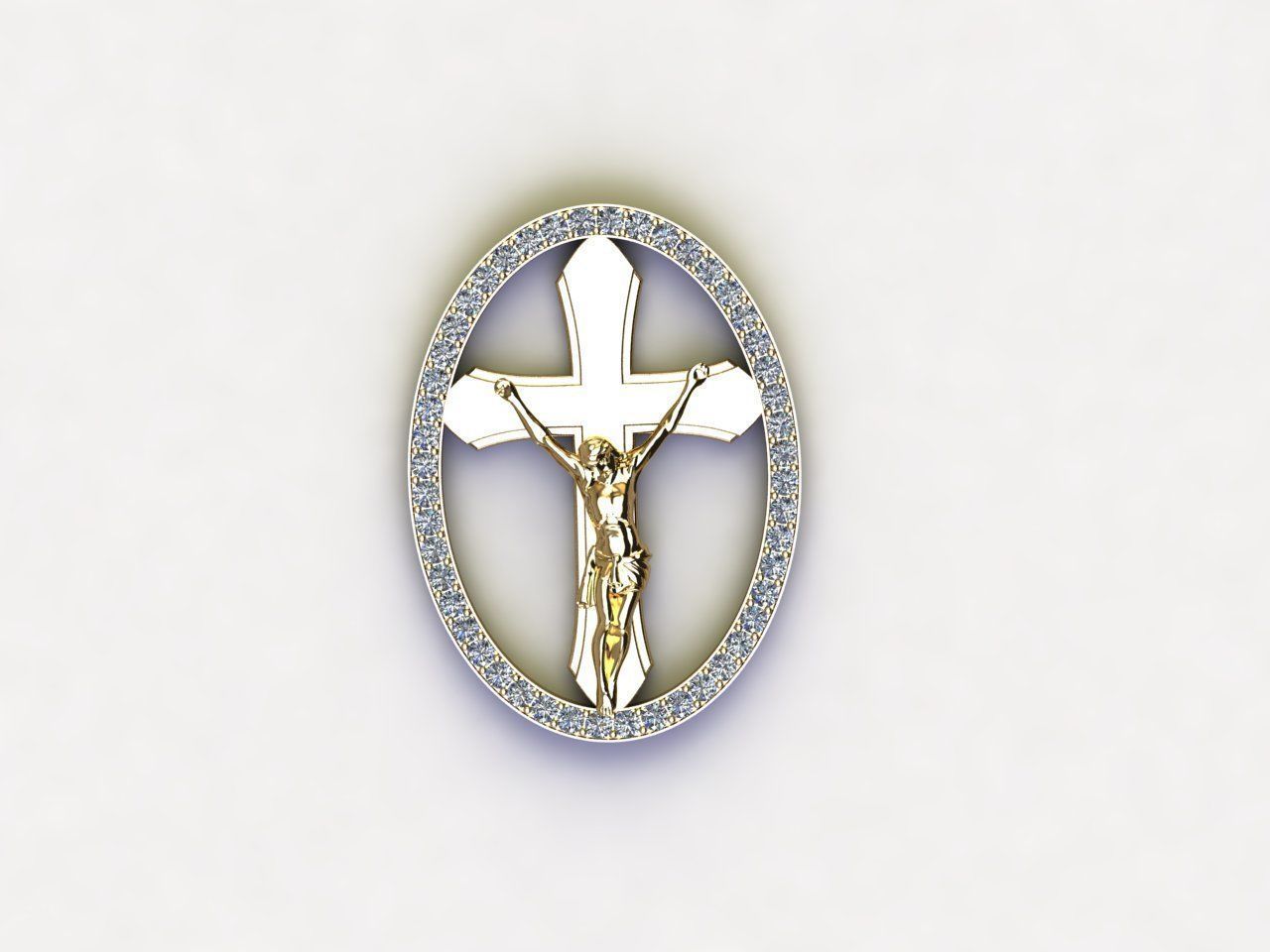 Cross Jesus Christ Pendant Cad P7 3D model 3D printable | CGTrader