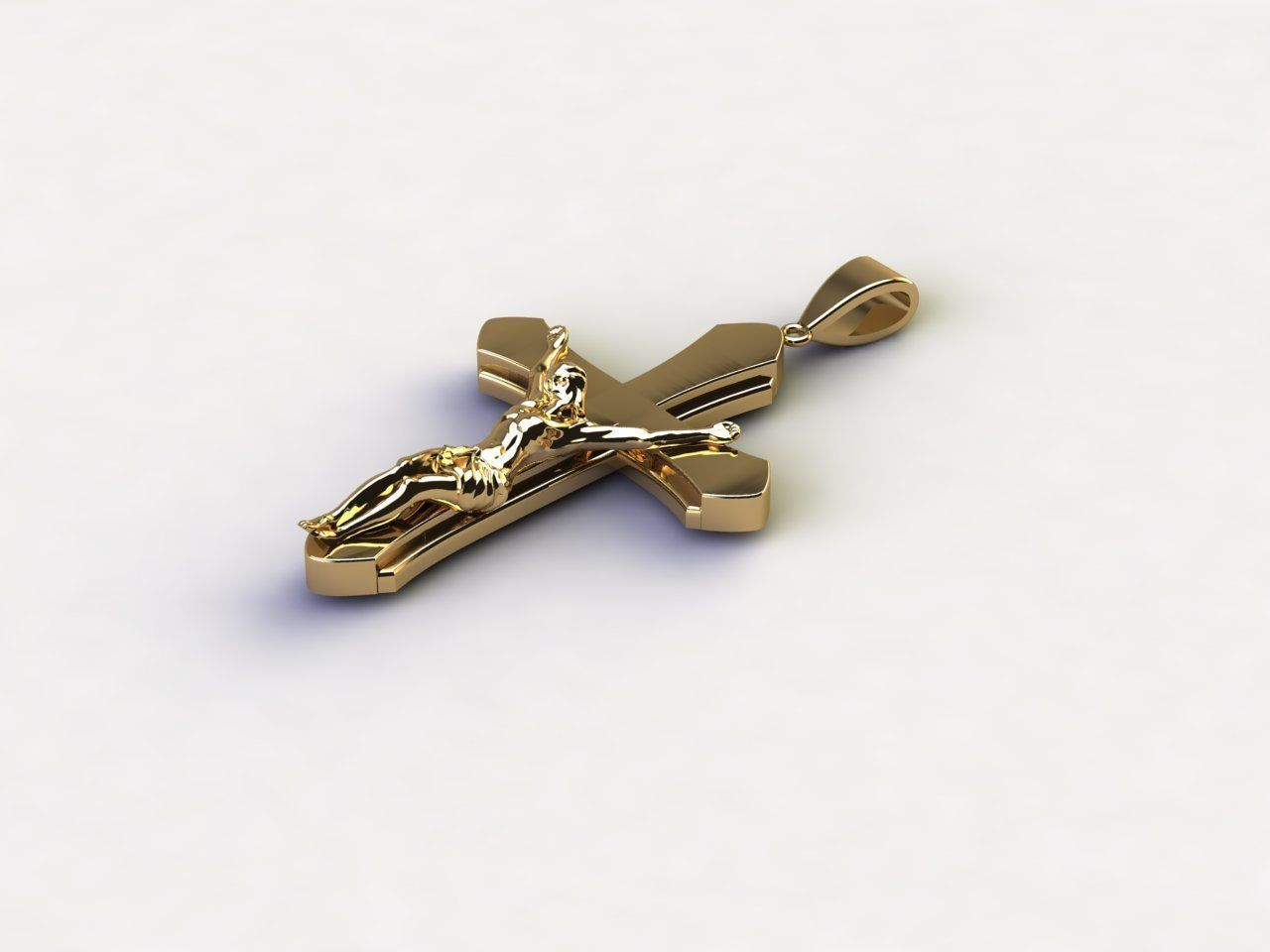 Cross Jesus Christ Pendant Cad P4 3D model 3D printable | CGTrader