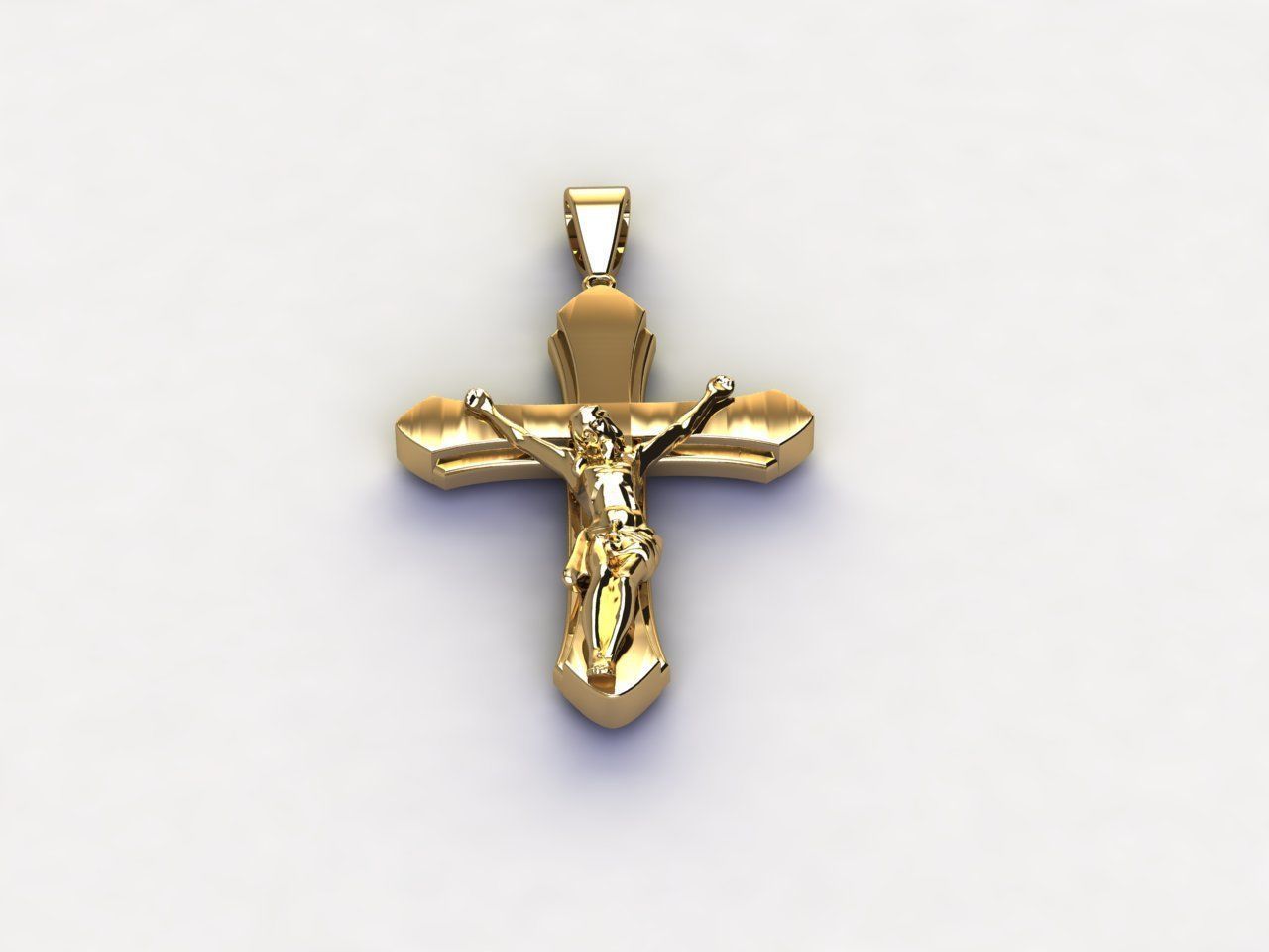 Cross Jesus Christ Pendant Cad P4 3D model 3D printable | CGTrader