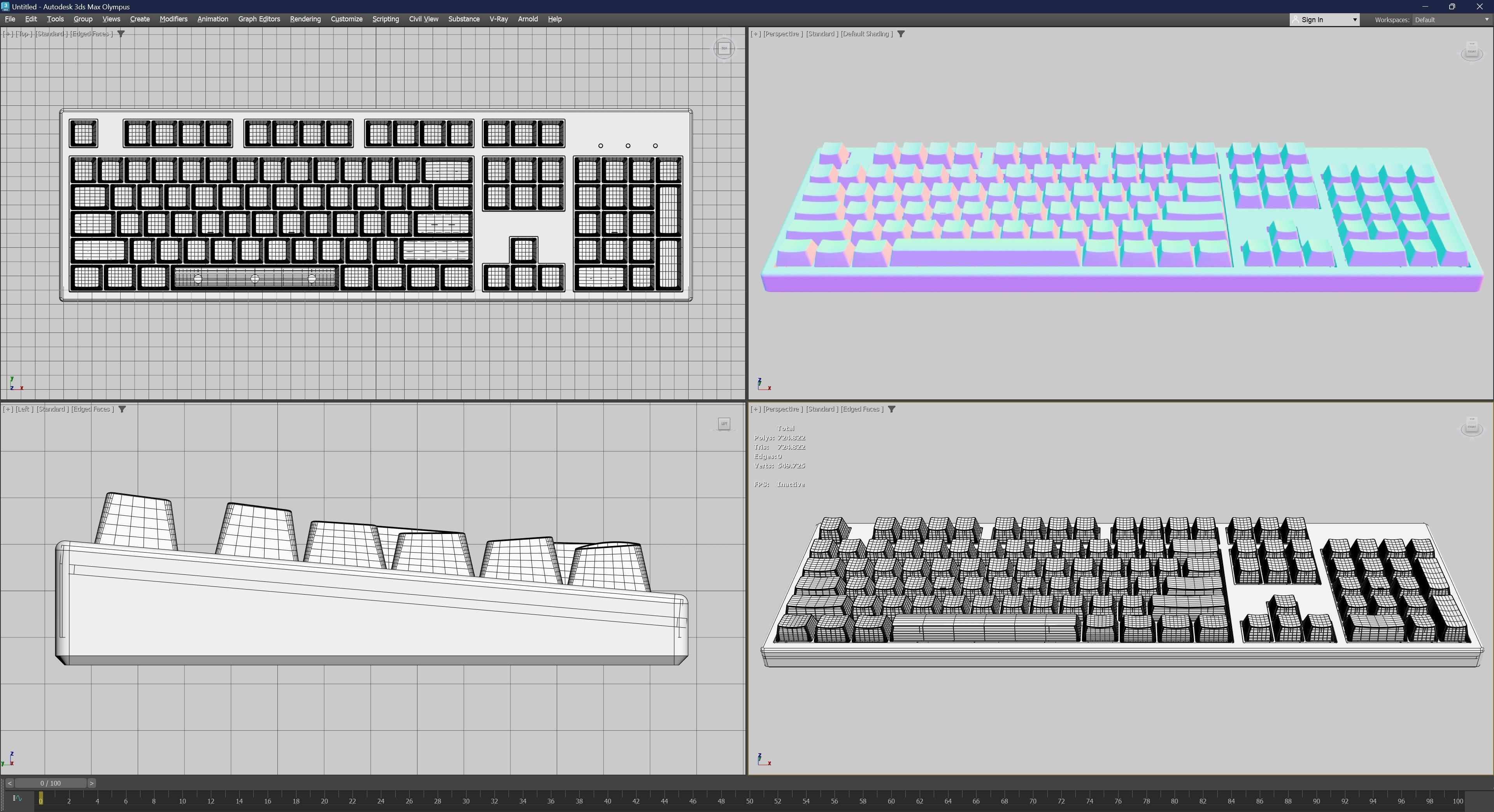 Mechanical Keyboard 3D model | CGTrader
