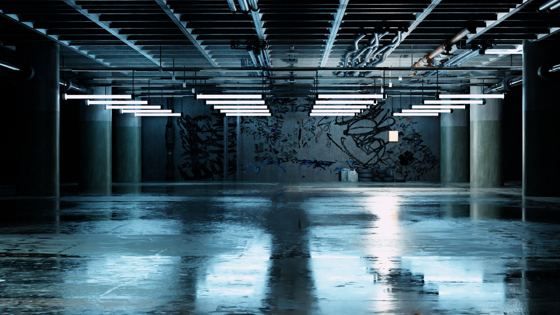 Free Underground Garage 3D Model Textured free 3D model | CGTrader