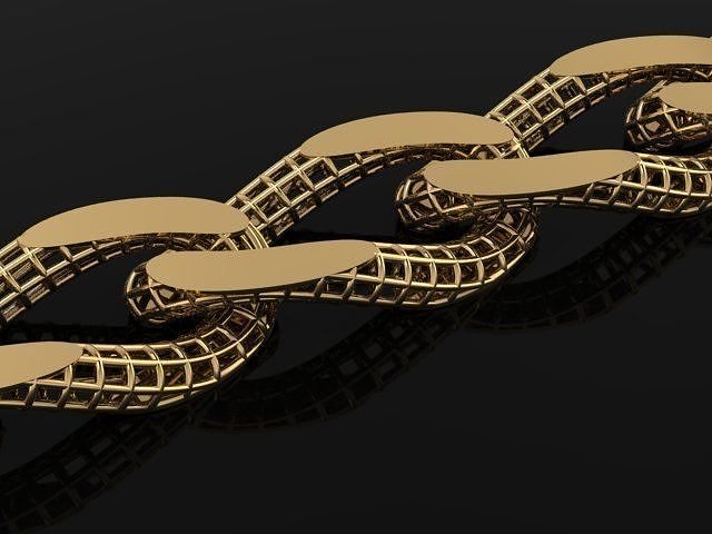 fusion cuban chain 3D model 3D printable | CGTrader