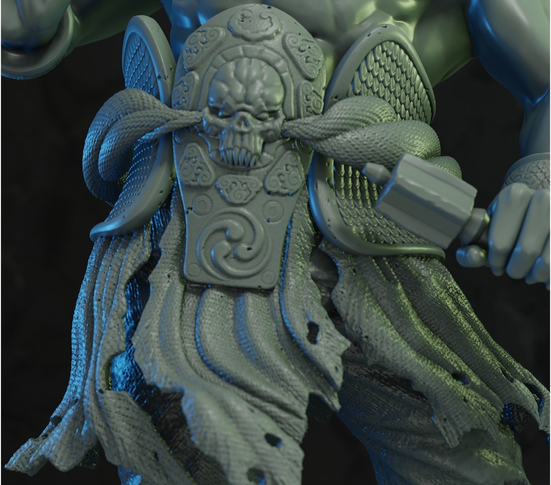 God of Thunder Raijin 3D model 3D printable | CGTrader