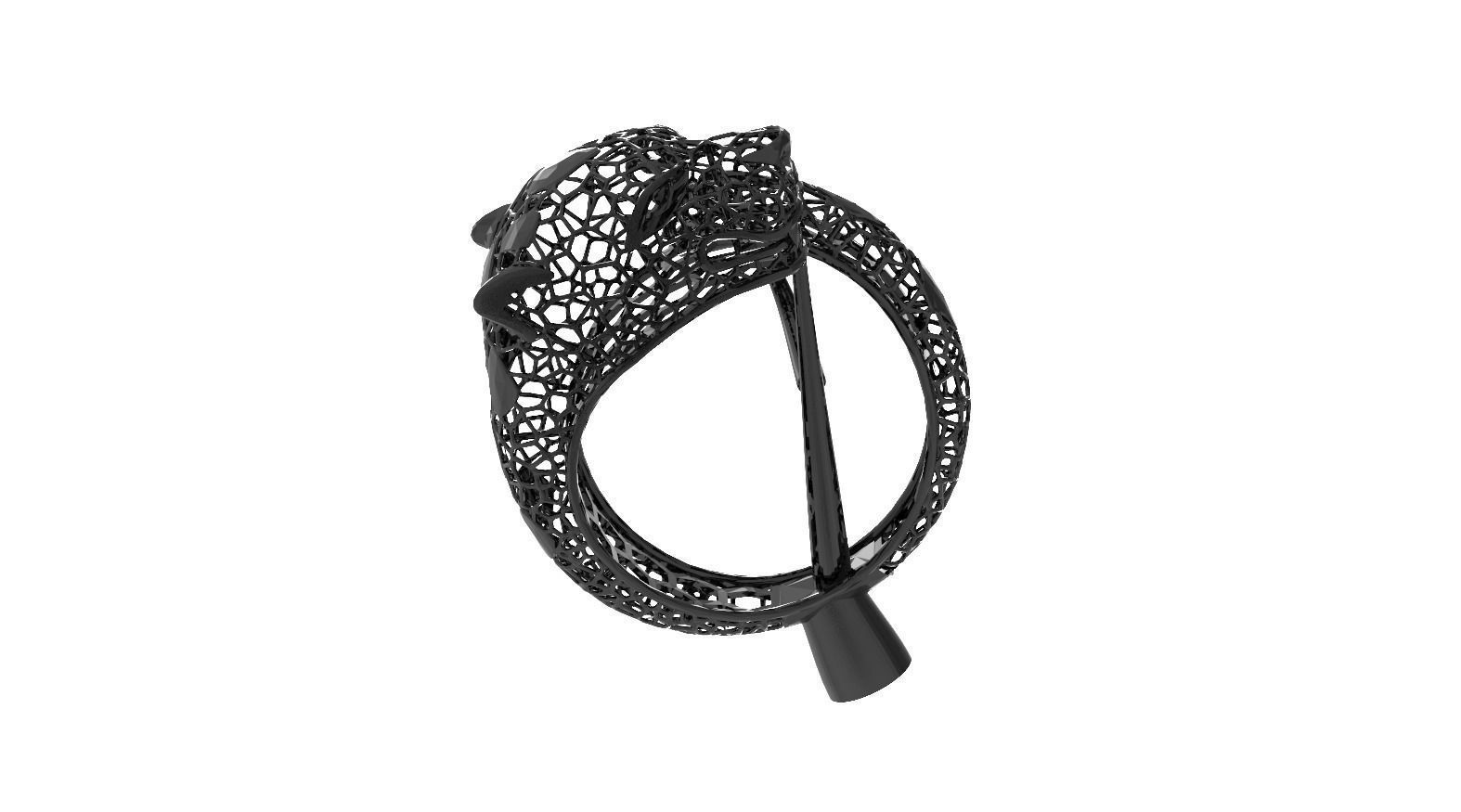 tiger pantera ring 3D model 3D printable | CGTrader