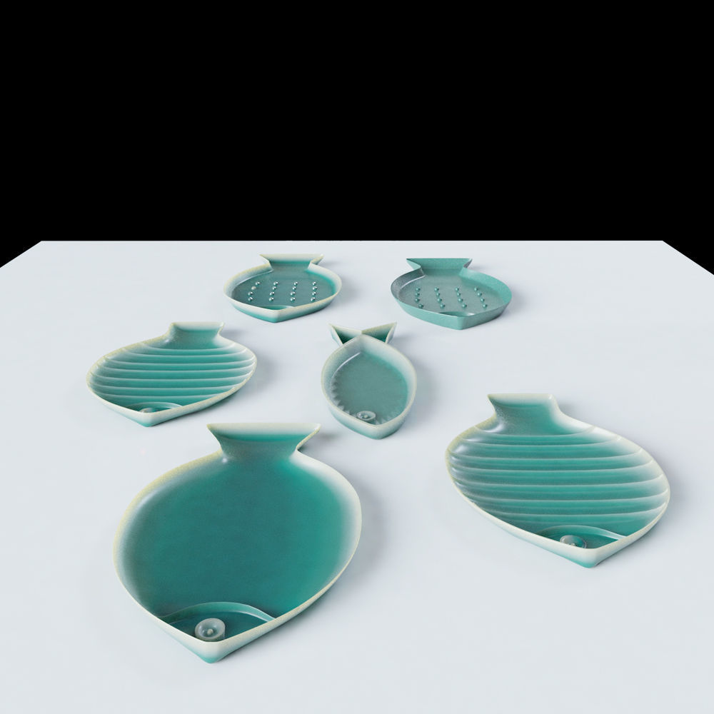 Porcelain Fish plates 3D model | CGTrader