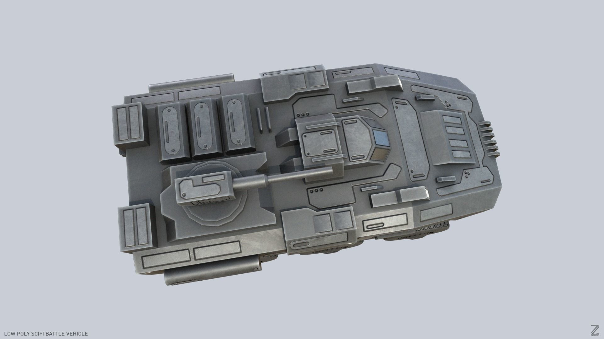 3D model Low poly scifi battle vehicle VR / AR / low-poly | CGTrader