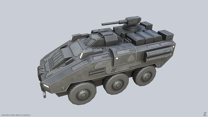 3D model Low poly scifi battle vehicle VR / AR / low-poly | CGTrader