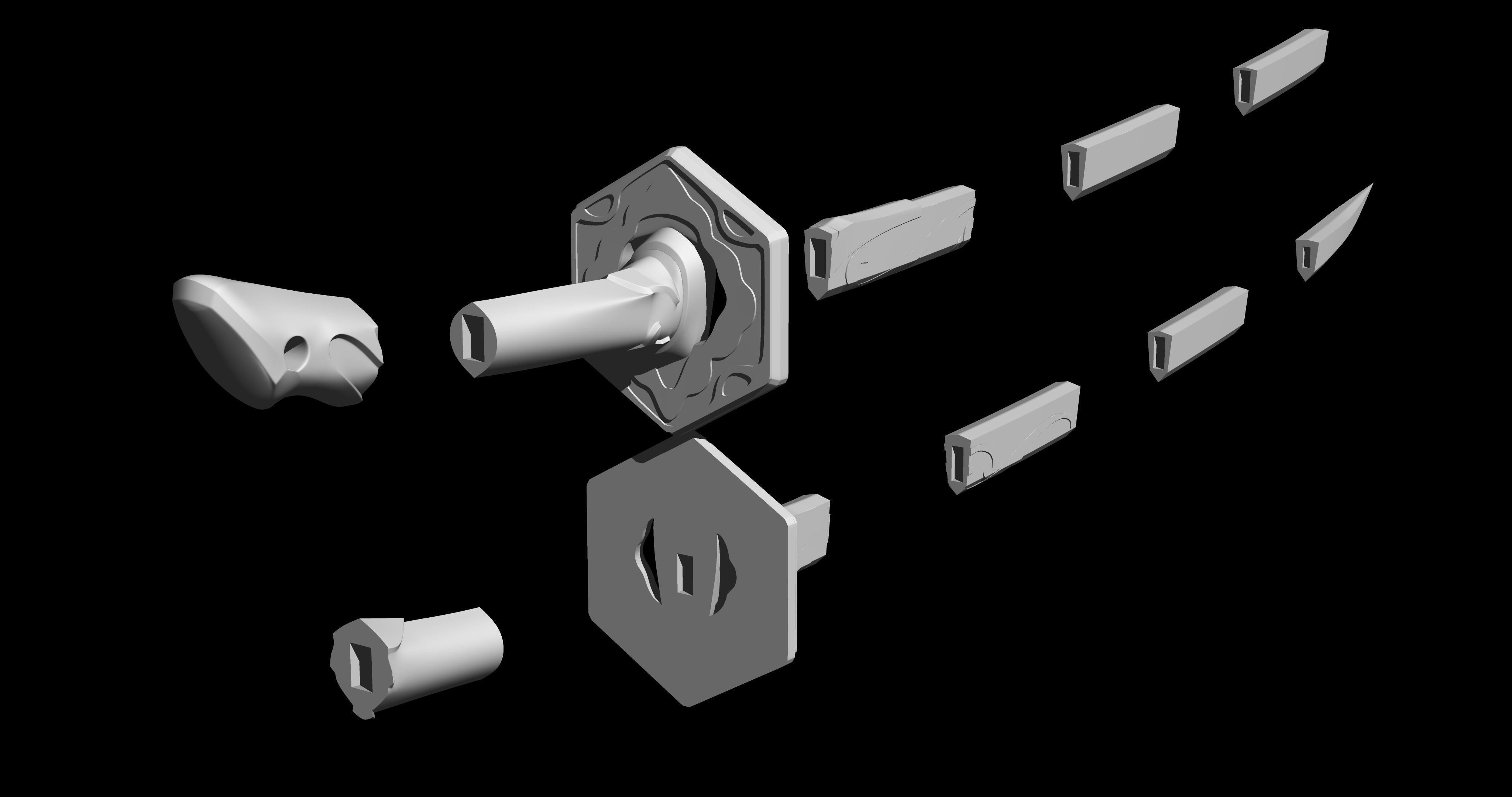 genshin impact ayato skill sword 3D model 3D printable | CGTrader