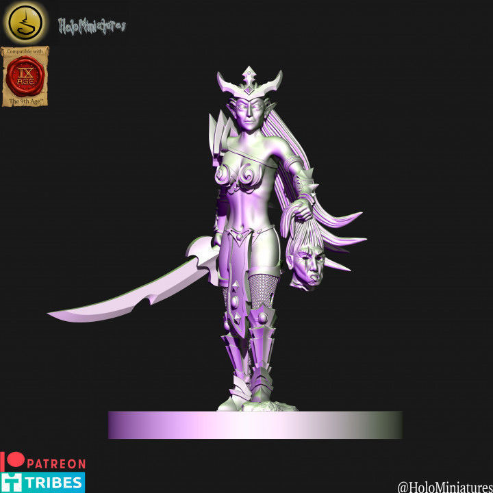 Dark elf witches unit 3D model 3D printable | CGTrader
