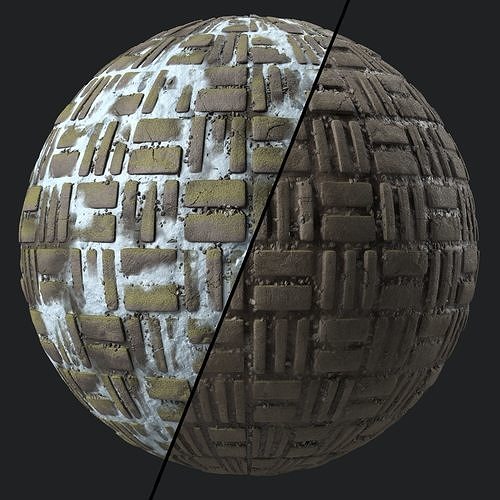 Texture Pavement Materials 30- Paving By Snow and Mud Pbr 4k Seamless ...