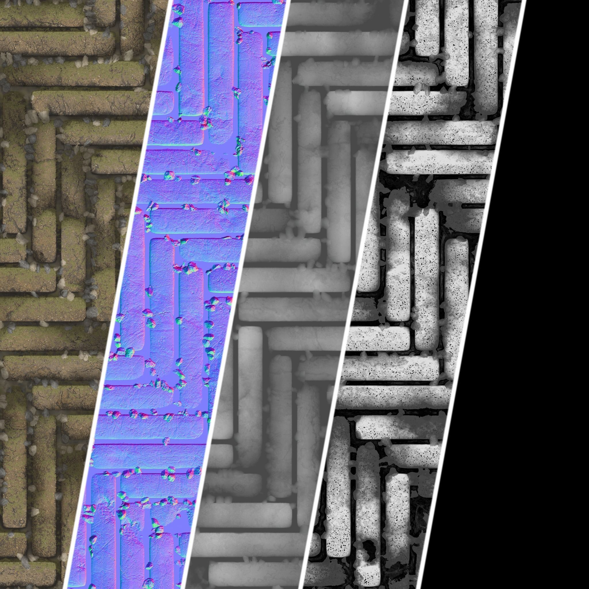 Texture Pavement Materials 31- Paving By Water and Mud 4k Seamless ...