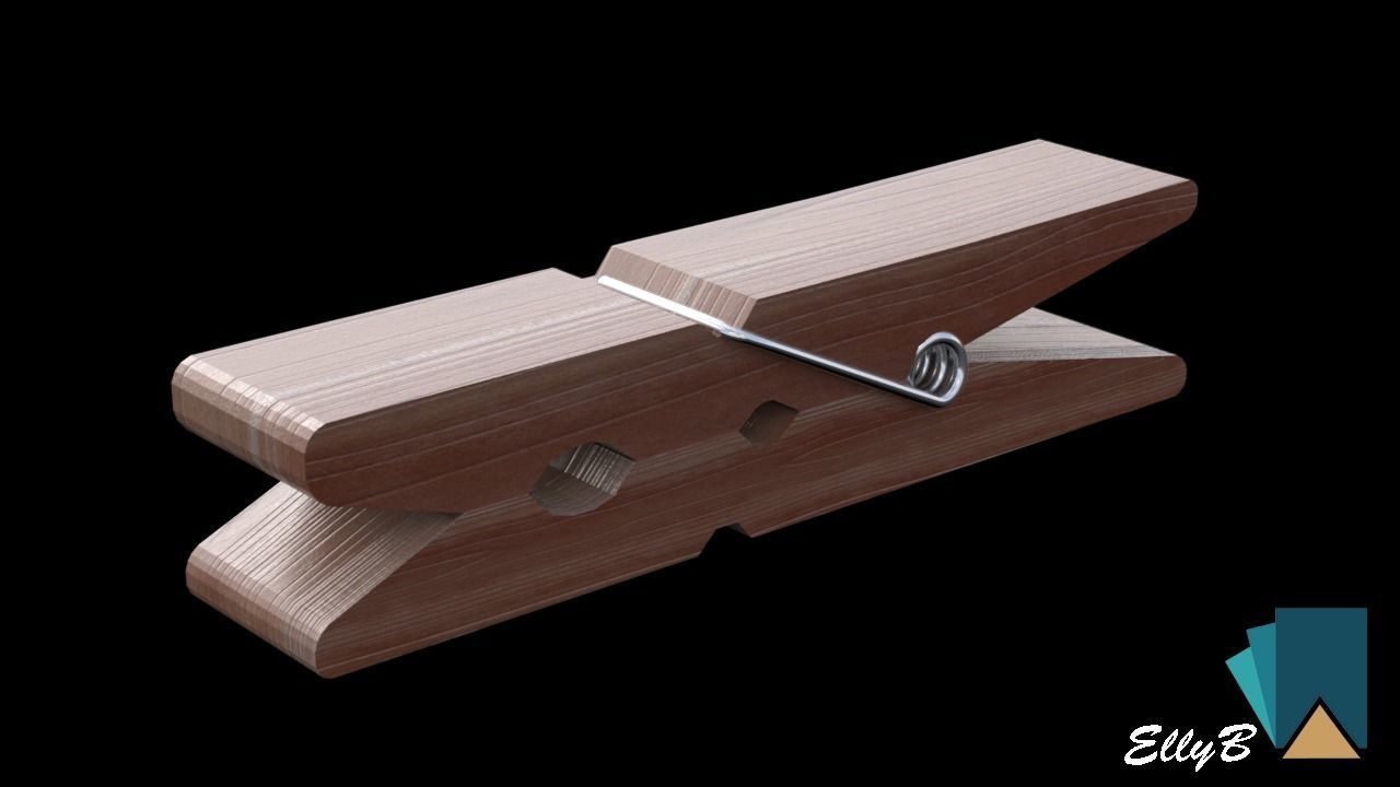 Simple clothespin 3D model | CGTrader