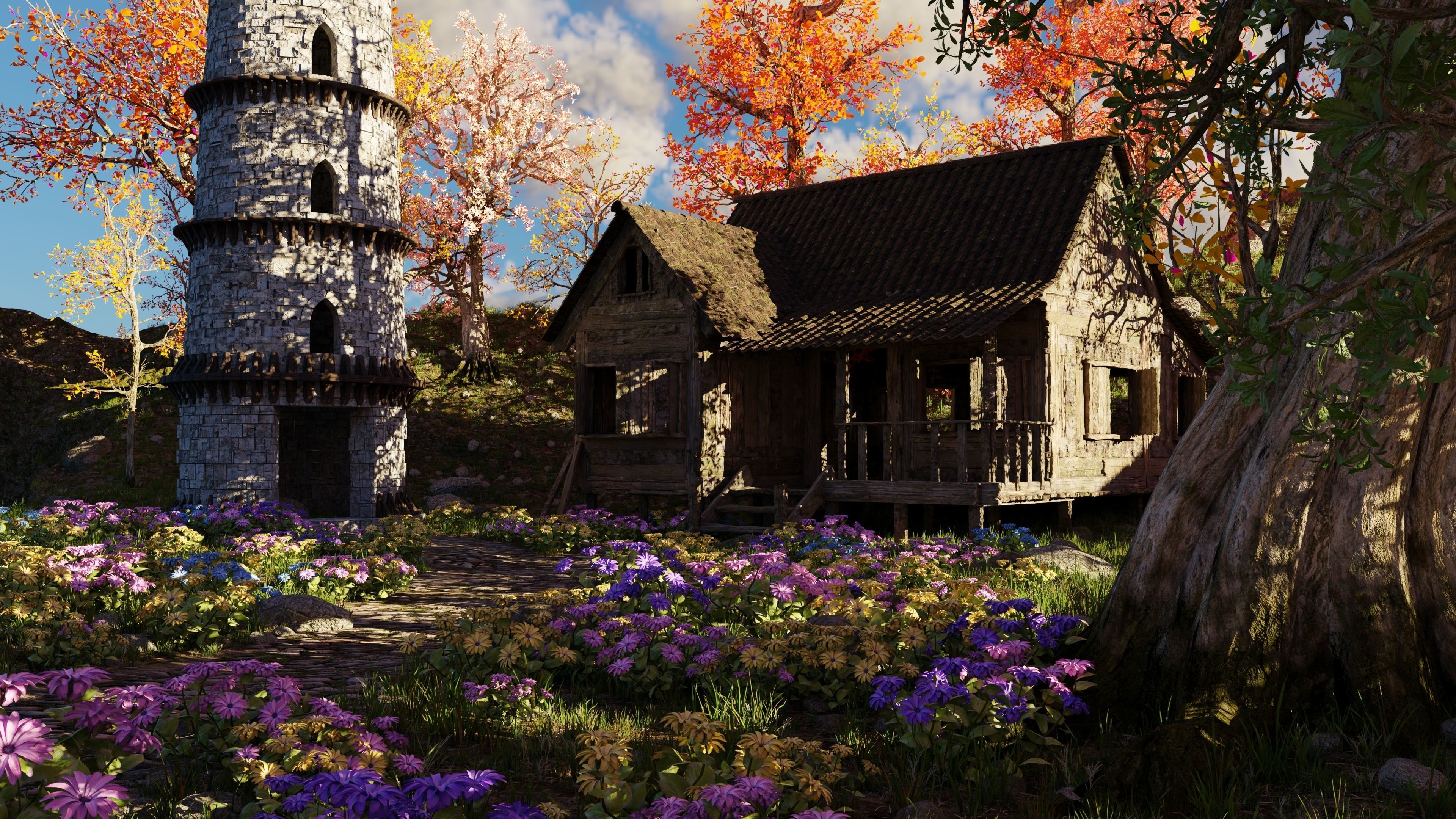 Tower Scene 3D model | CGTrader