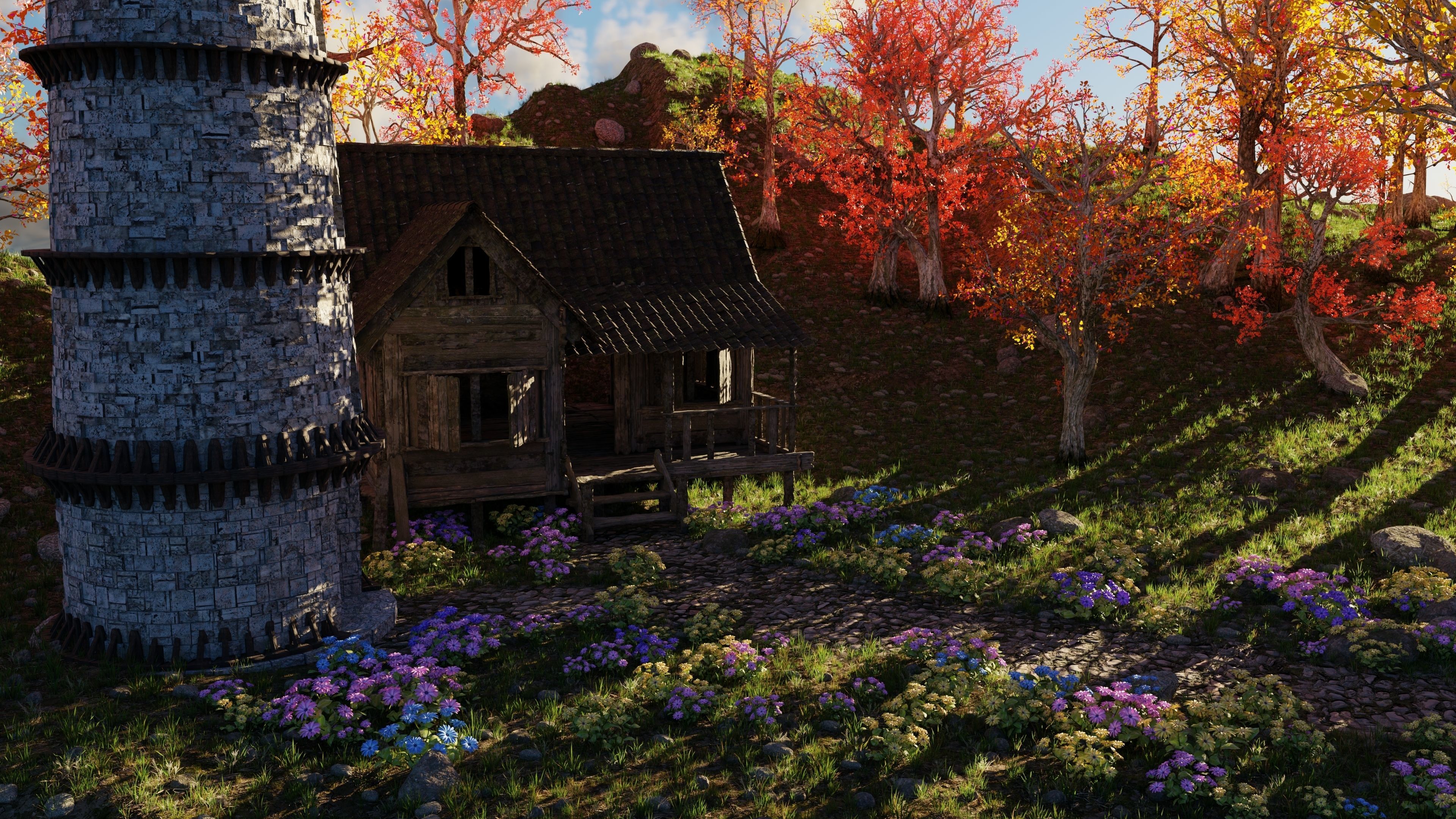 Tower Scene 3D model | CGTrader