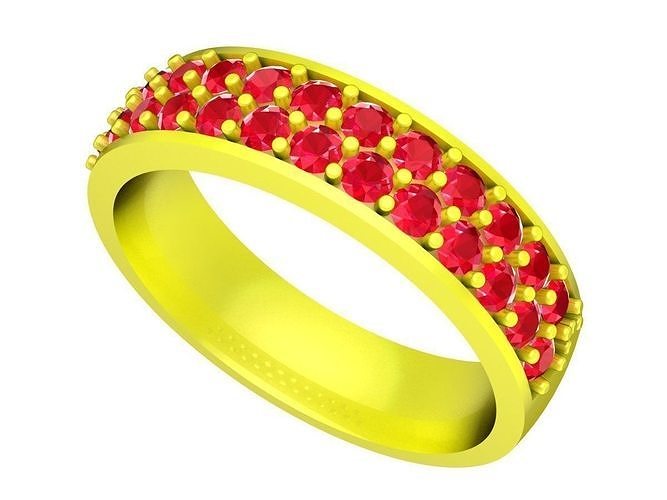 vietnamese diamond band ring for lady 5086 3D model 3D printable | CGTrader