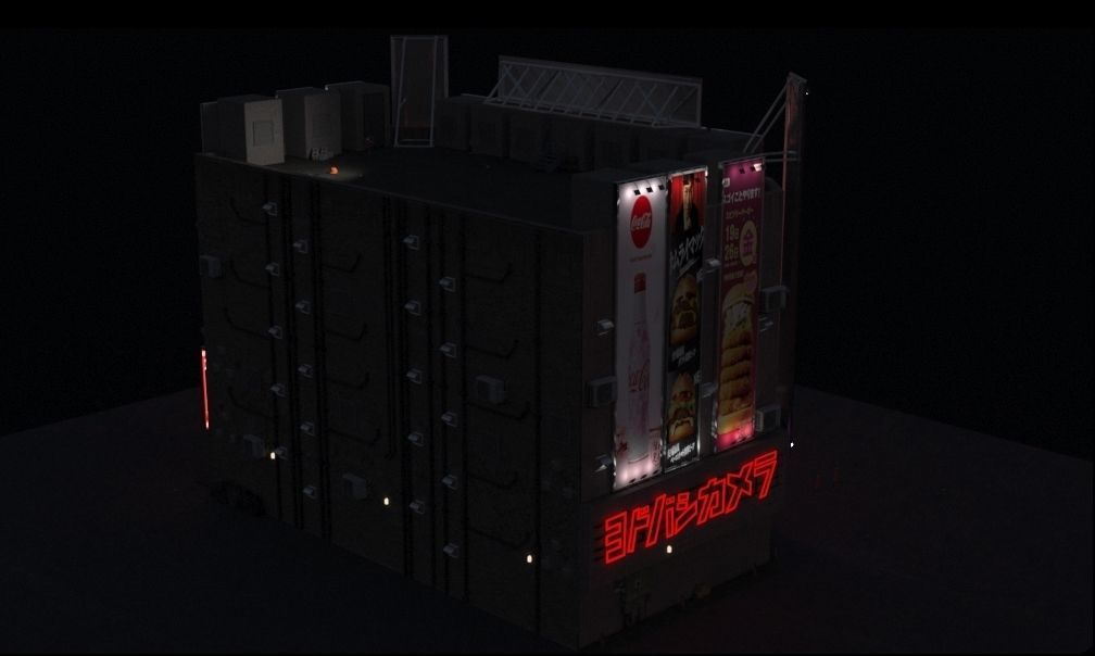 Cyberpunk Building Neon City 3D model | CGTrader