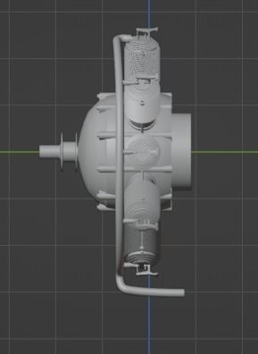 Anzani 10-cylinder radial aircraft engine 3D model | CGTrader