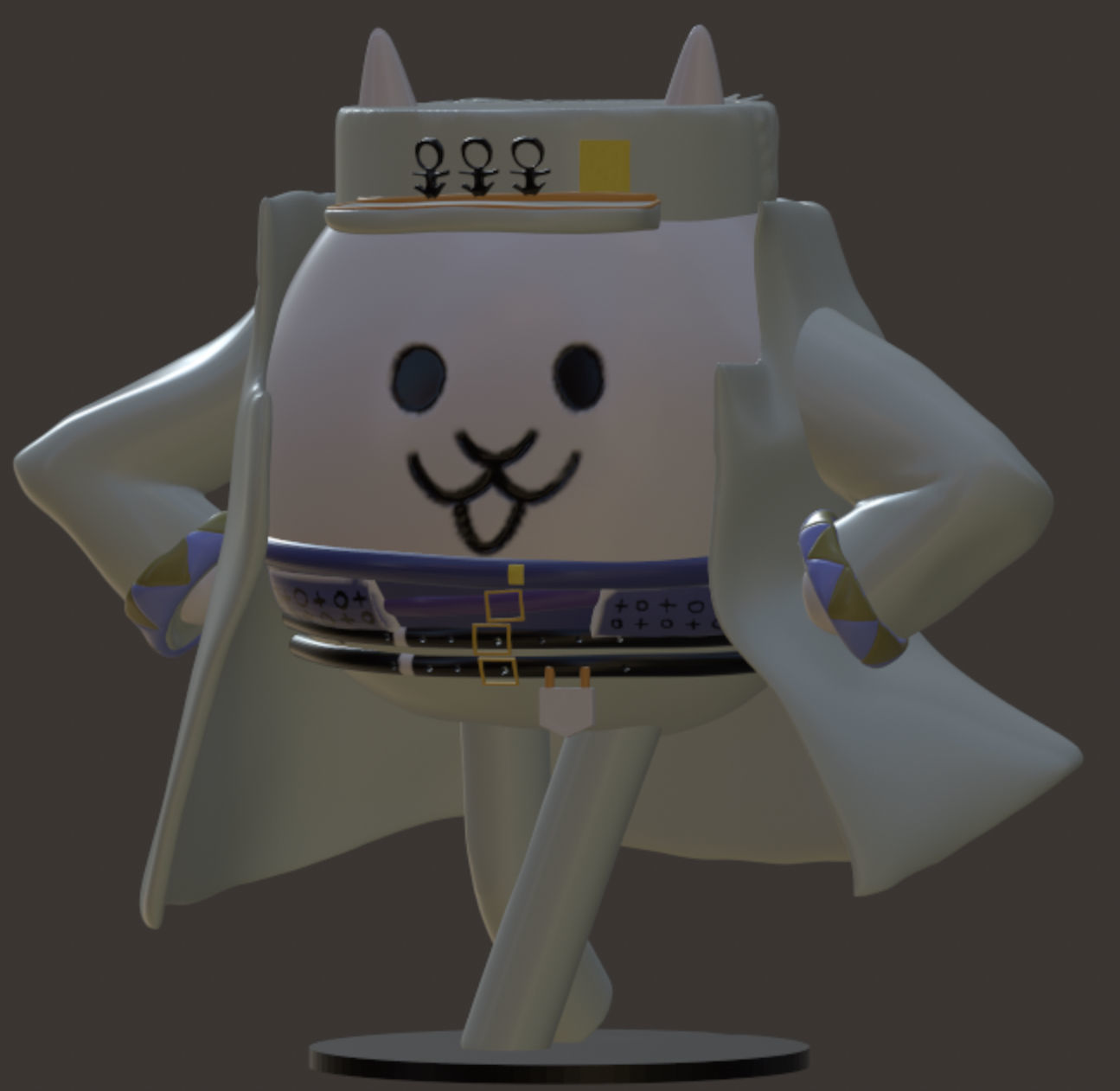 JOTARO CAT - THE BATTLE CATS STYLE - DIAMOND IS UNBREAKABLE 3D model 3D ...