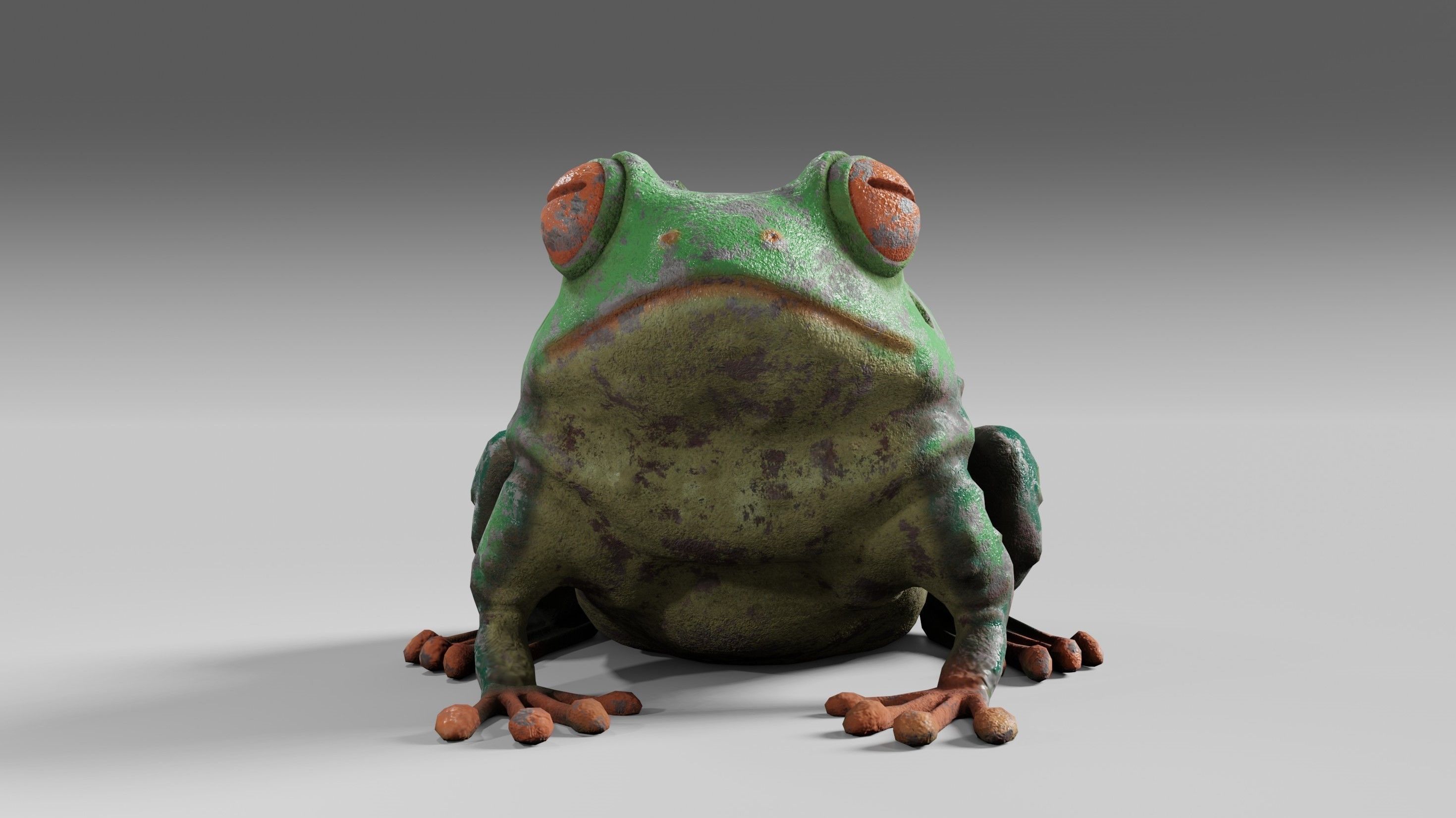 3D model Stone Frog VR / AR / low-poly | CGTrader