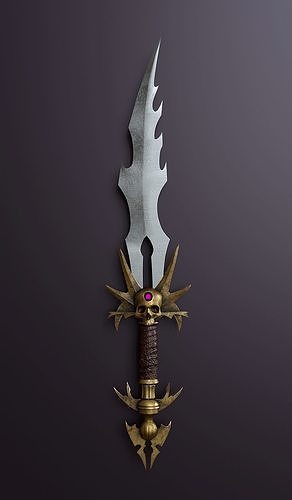 Fantasy style dagger 2 3D model | CGTrader
