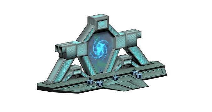 3D model Lowpoly stargate game asset door VR / AR / low-poly | CGTrader