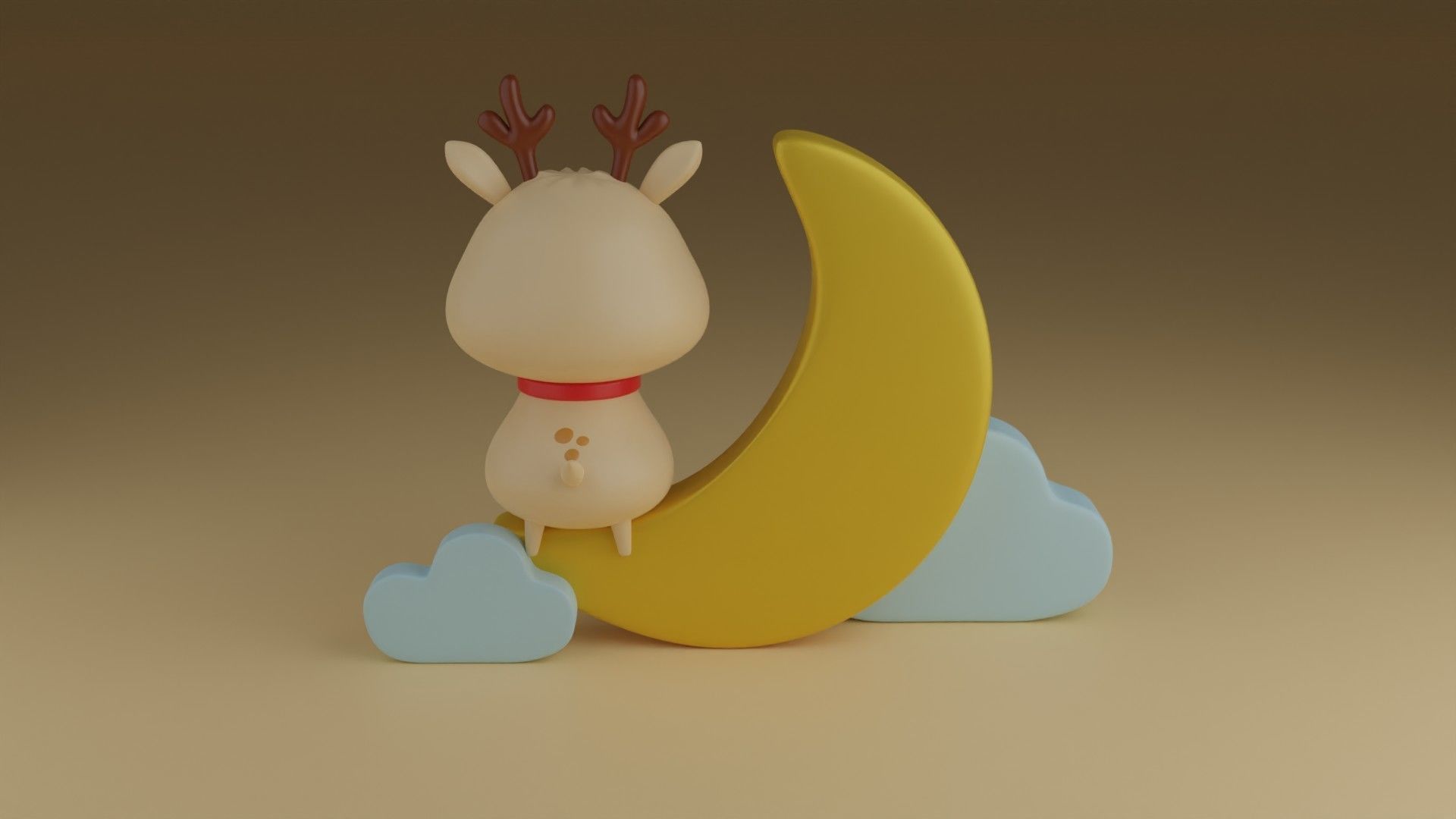 good night deer 3D model 3D printable | CGTrader