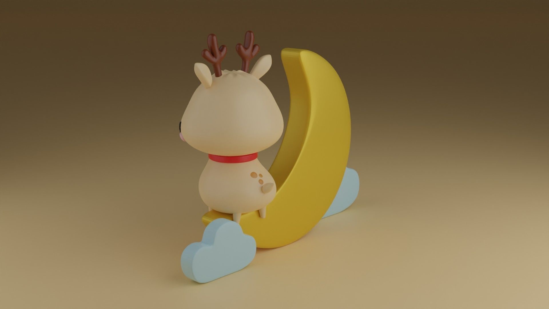 good night deer 3D model 3D printable | CGTrader