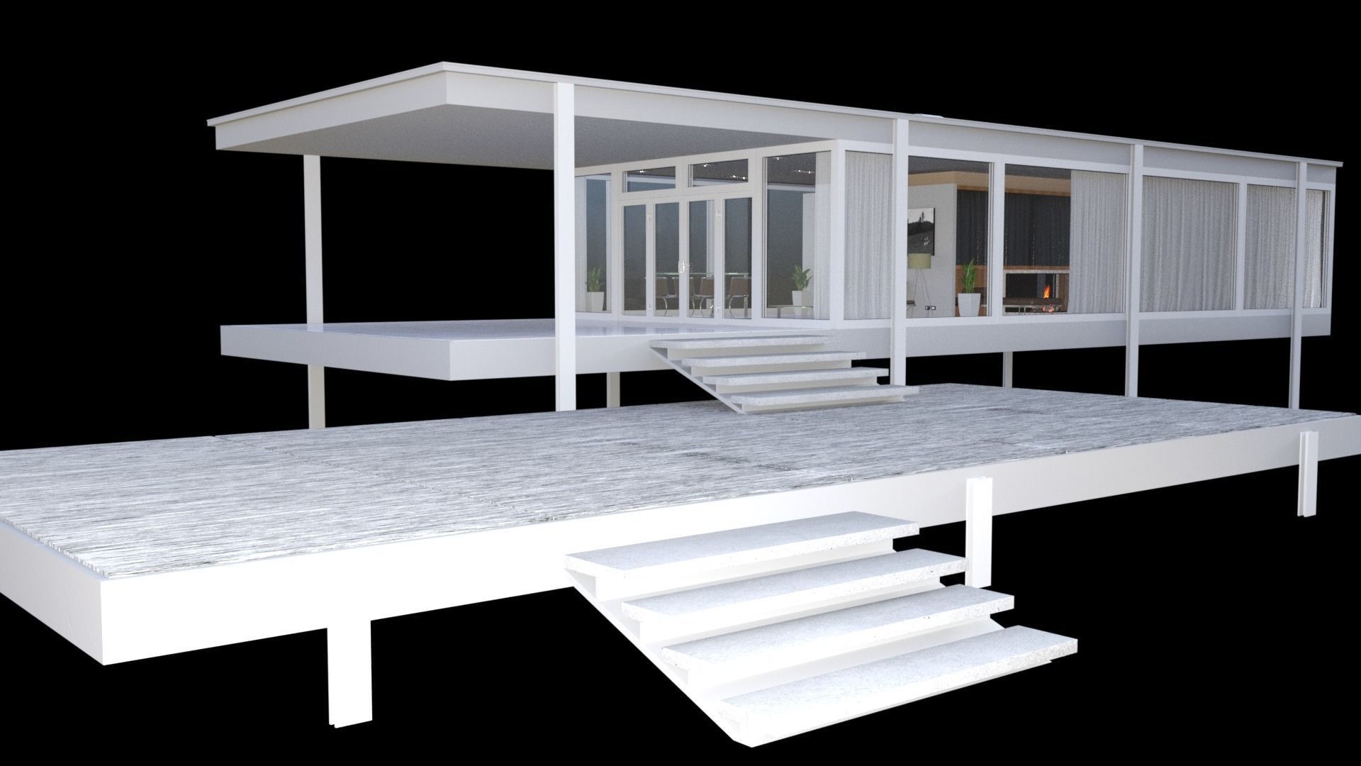 Modular modern 3d house model 3D model | CGTrader