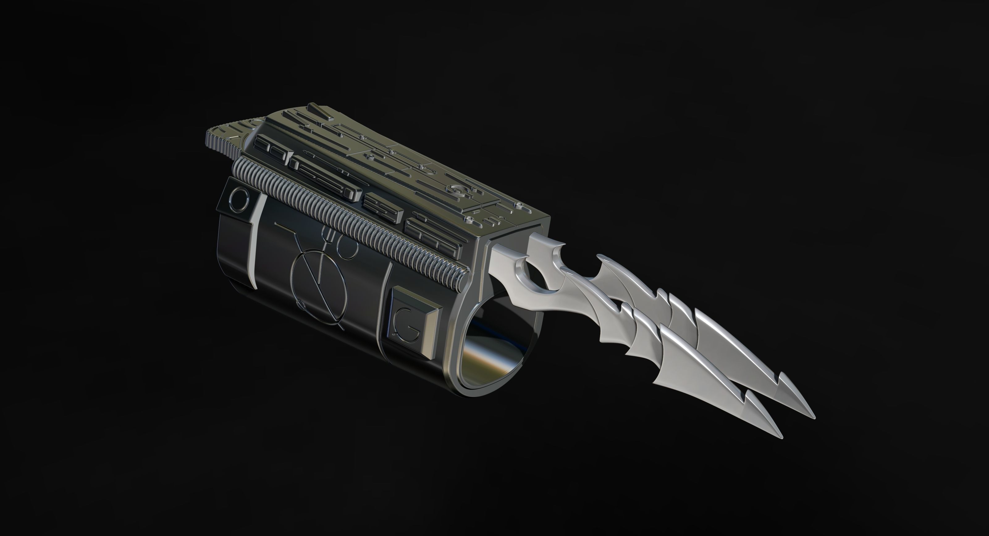 Predator Gauntlet Forearm Right File STL-OBJ for 3D printer 3D model 3D ...