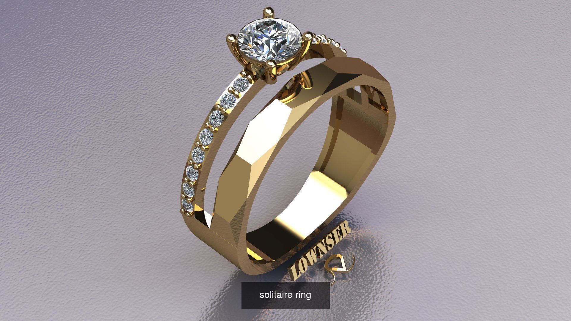 Solitaire ring 3D Model Collection | CGTrader