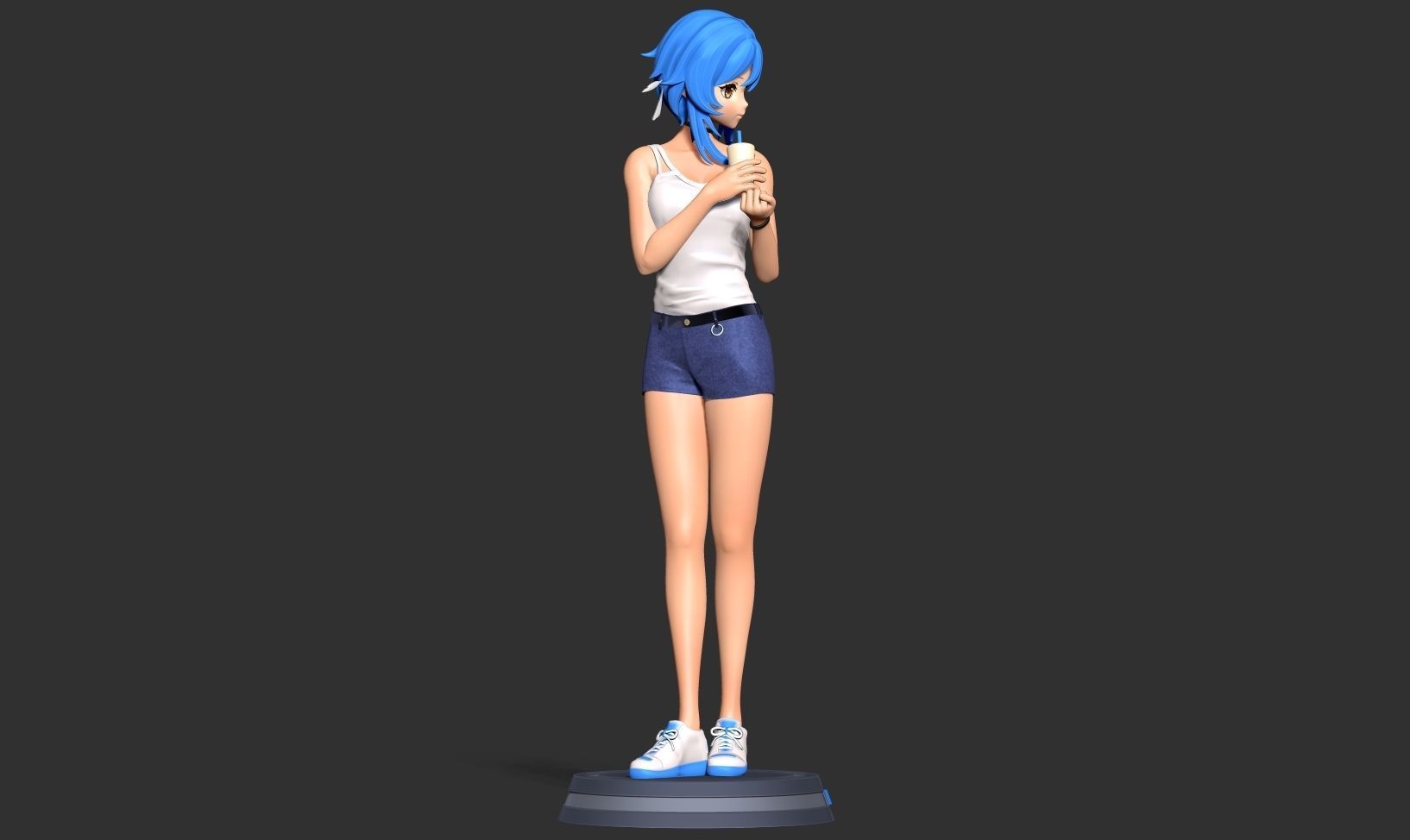 Milk tea girl 3D model 3D printable | CGTrader