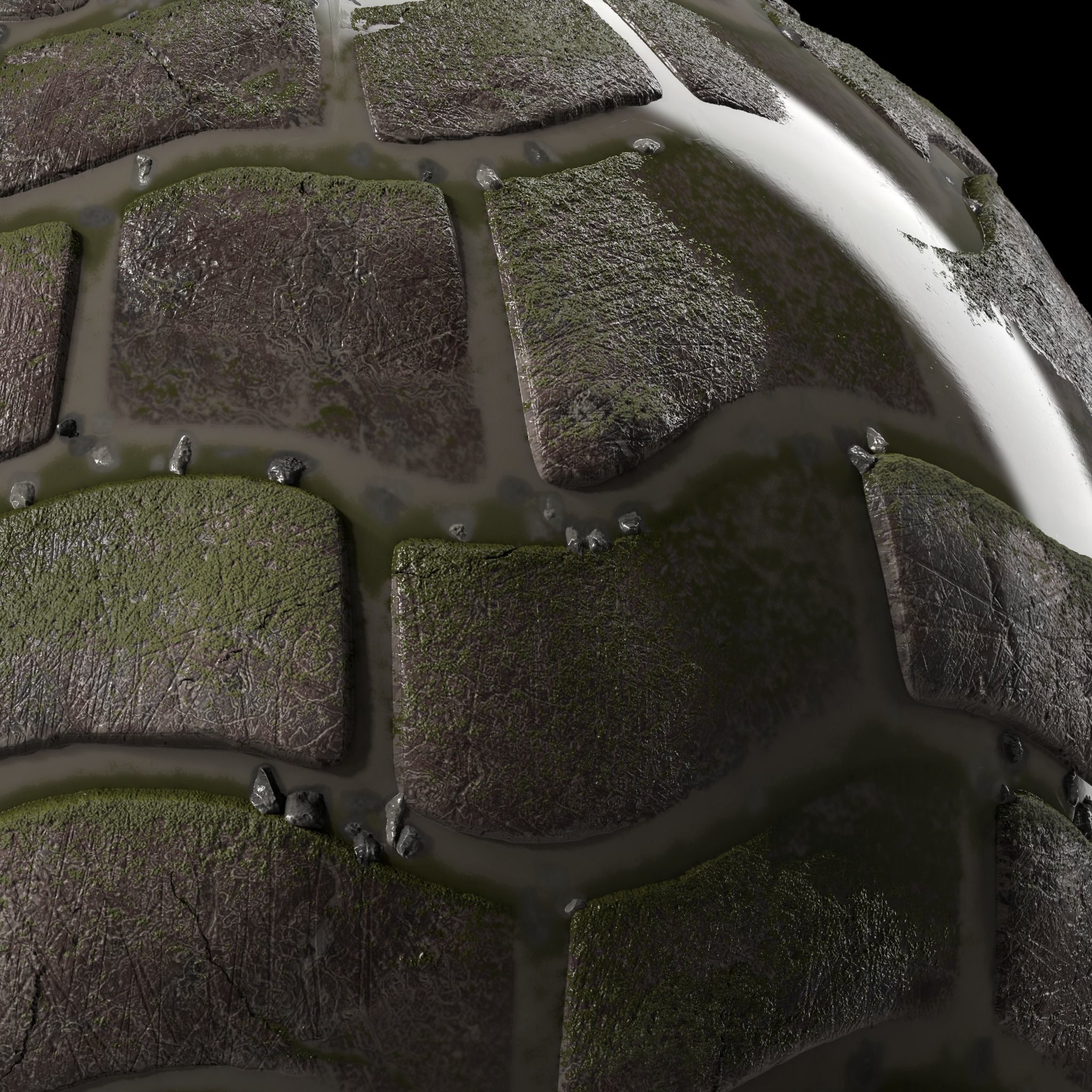 Texture Pavement Materials 36- Paving By Water and Mud Seamless VR / AR ...