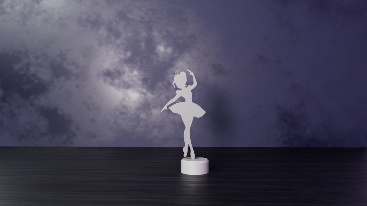 BALLERINA DANCER DESK DECORATION 3D model 3D printable | CGTrader