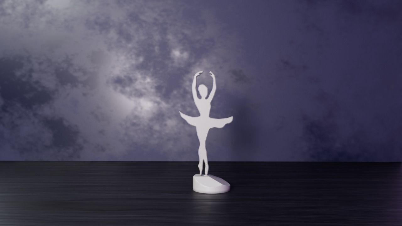 BALLERINA DANCER 02 DESK DECORATION 3D model 3D printable | CGTrader