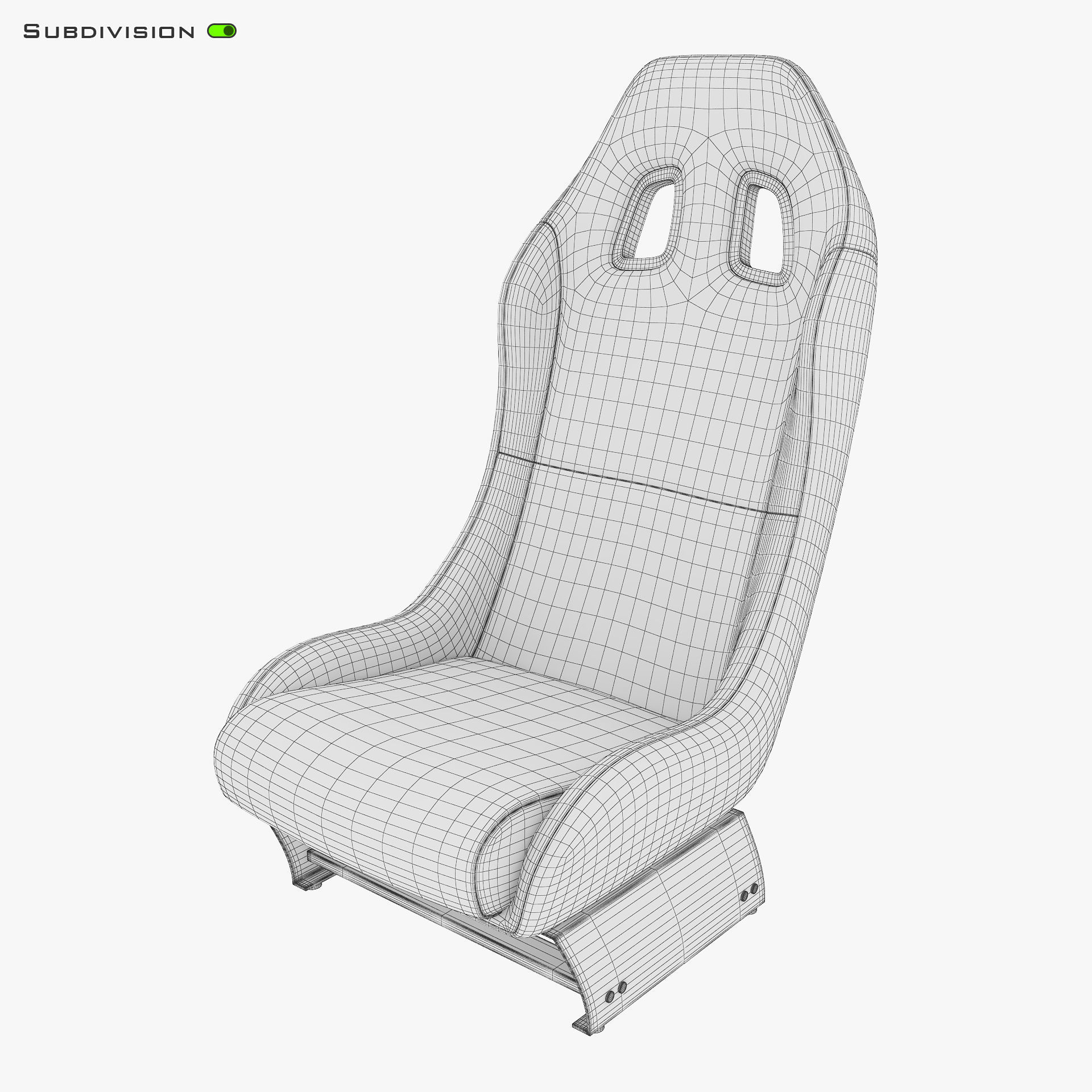 Car Racing Seat v 1 3D model | CGTrader