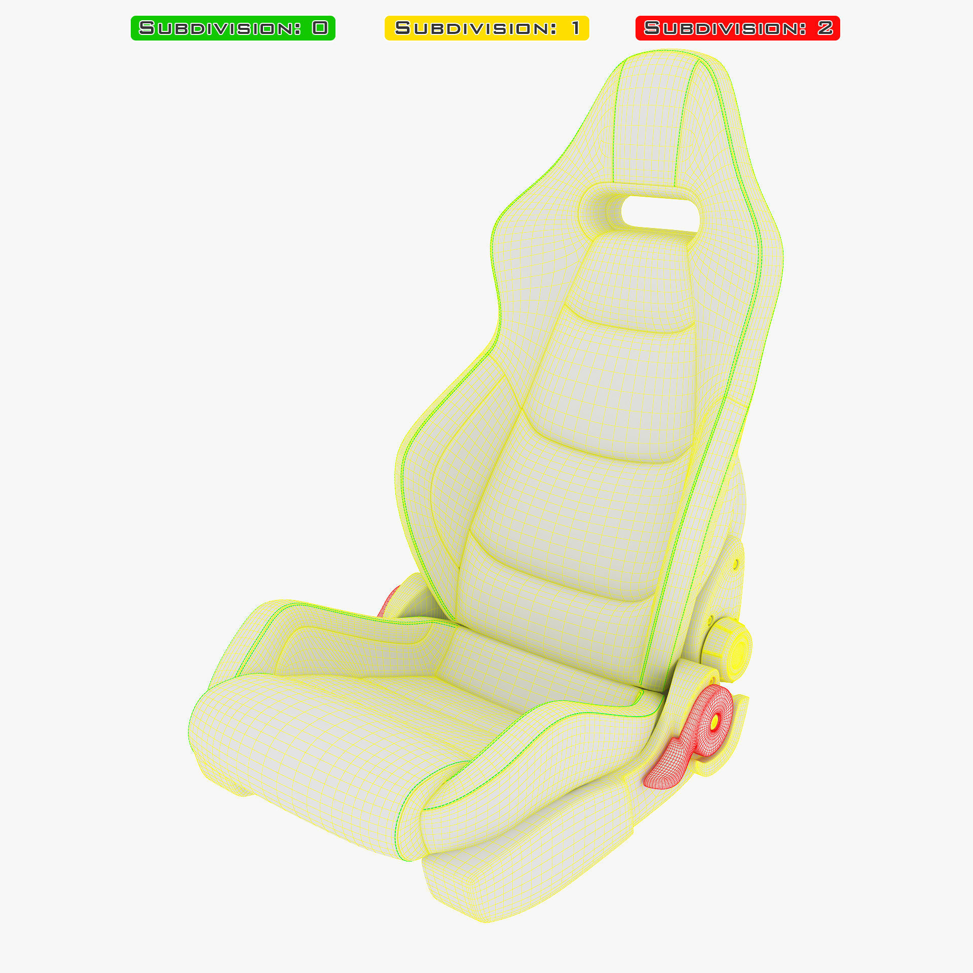 Car Racing Seat v 2 3D model | CGTrader