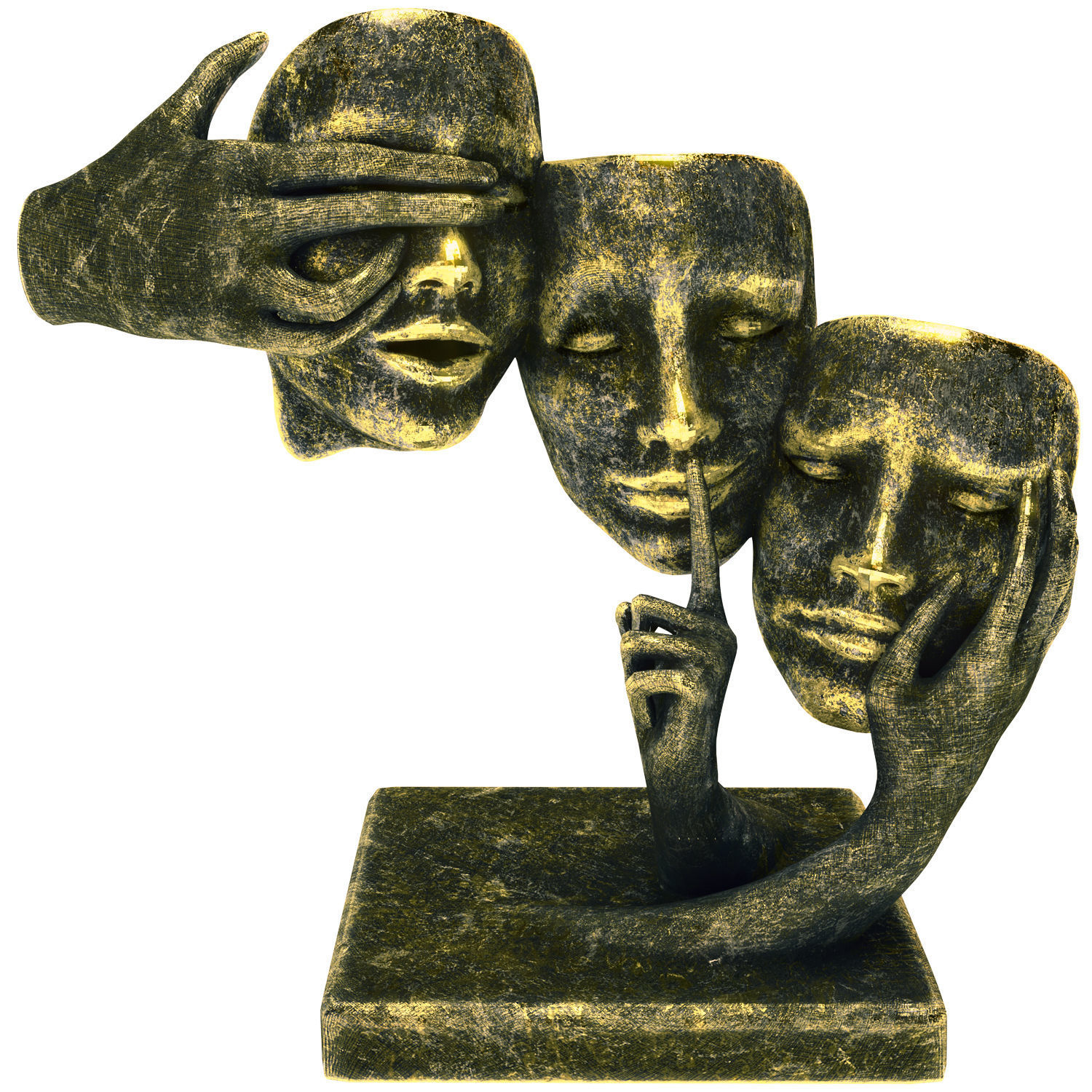 Decorative statue of thinking 3D model 3D printable | CGTrader