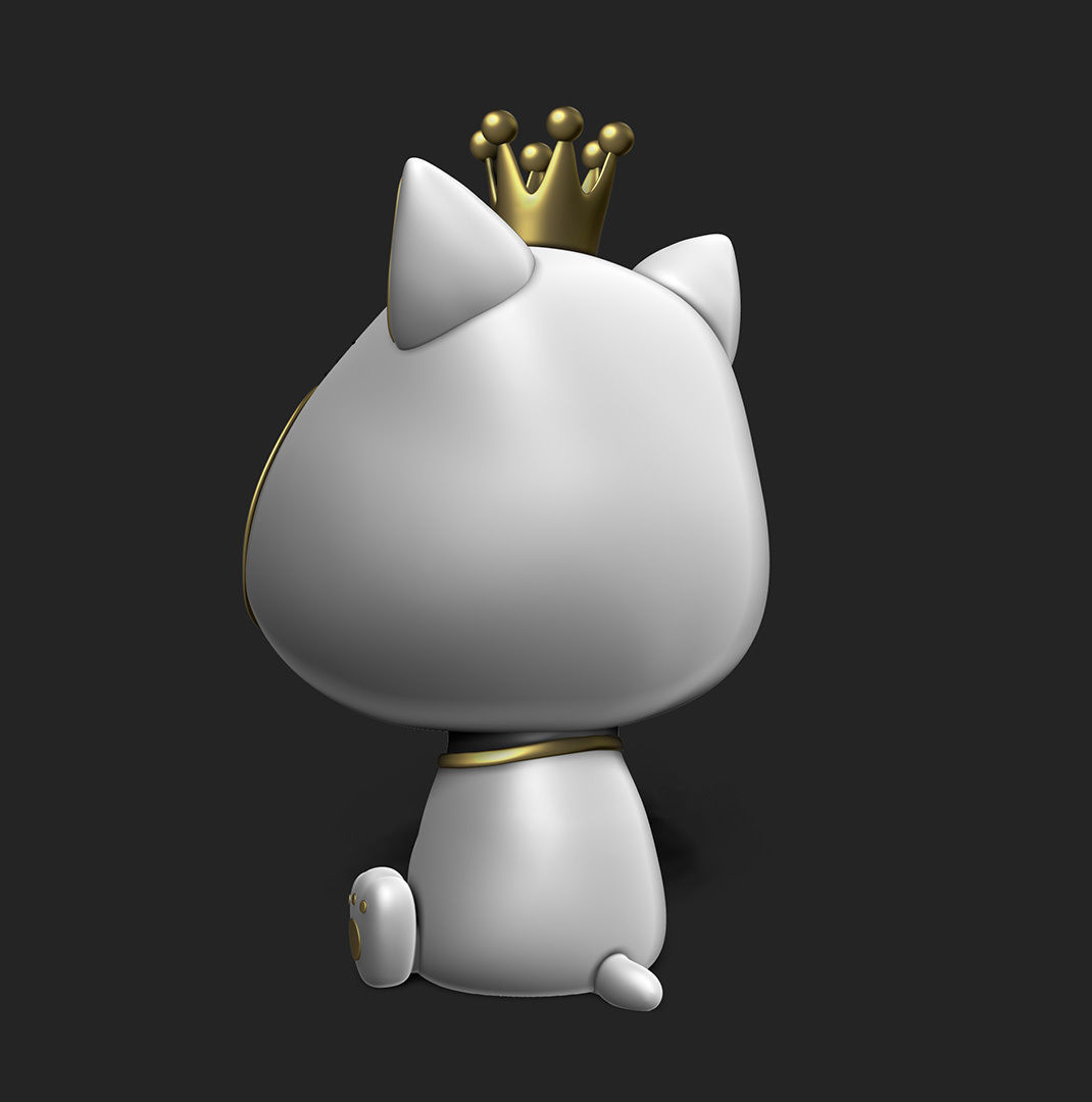 cute cat 3D model 3D printable | CGTrader